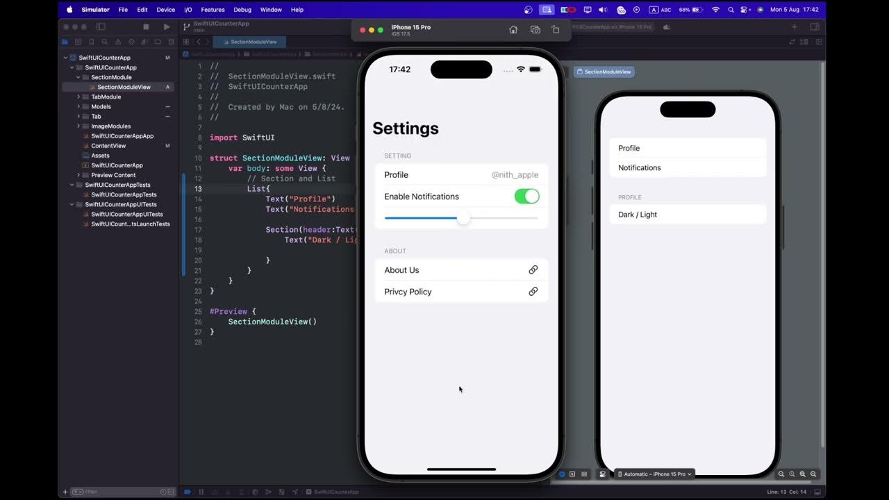 List And Section Swiftui Flutter Friendly Part 4 Youtube