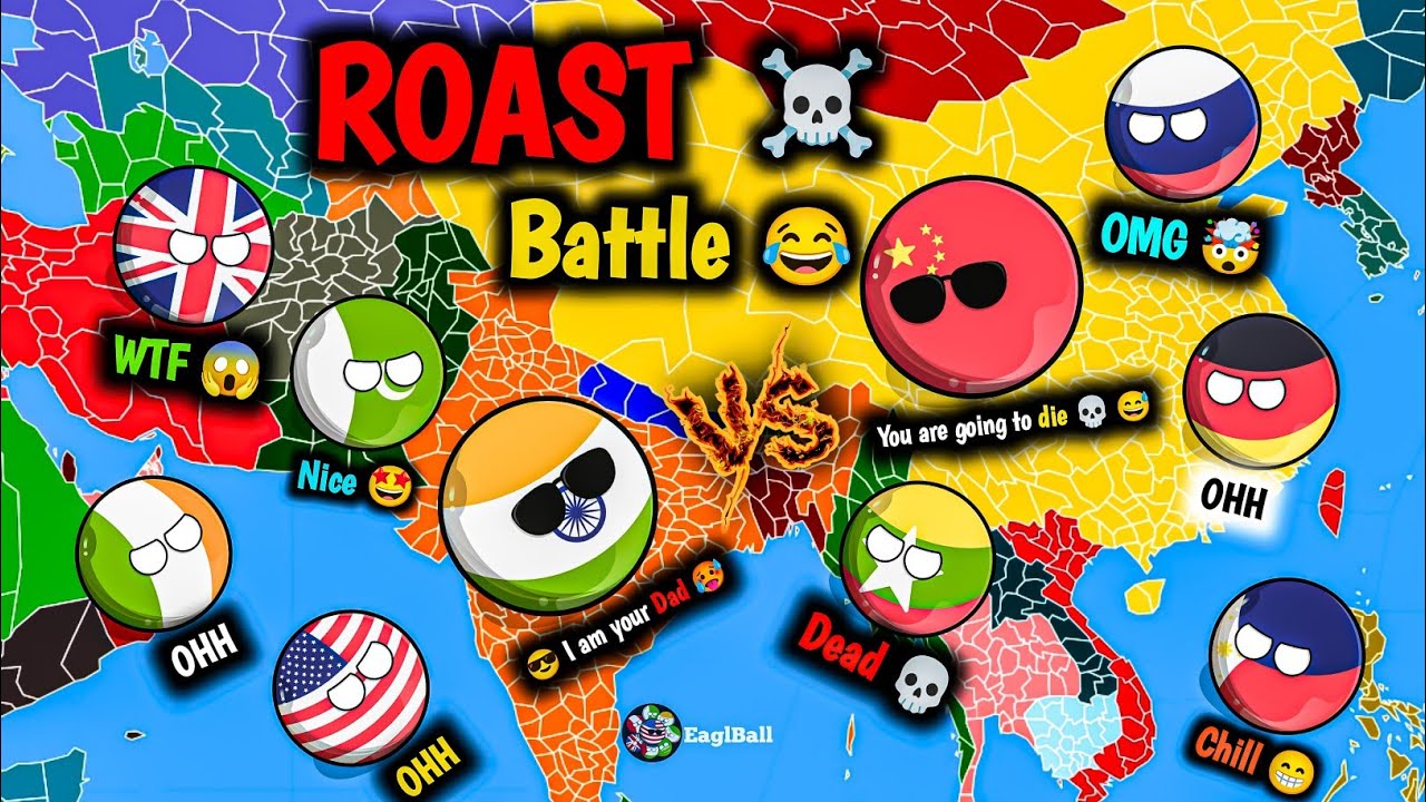 🇮🇳 V/S 🇨🇳 Roast Challenge 🔥☠️🥵🤣 | #countryballs #worldprovince #funny # ...