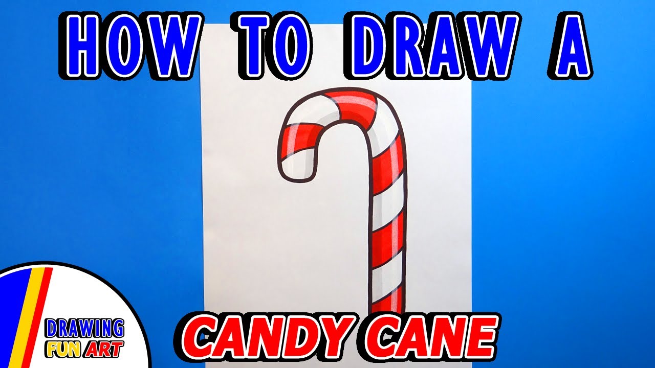 How To Draw A Candy Cane - YouTube