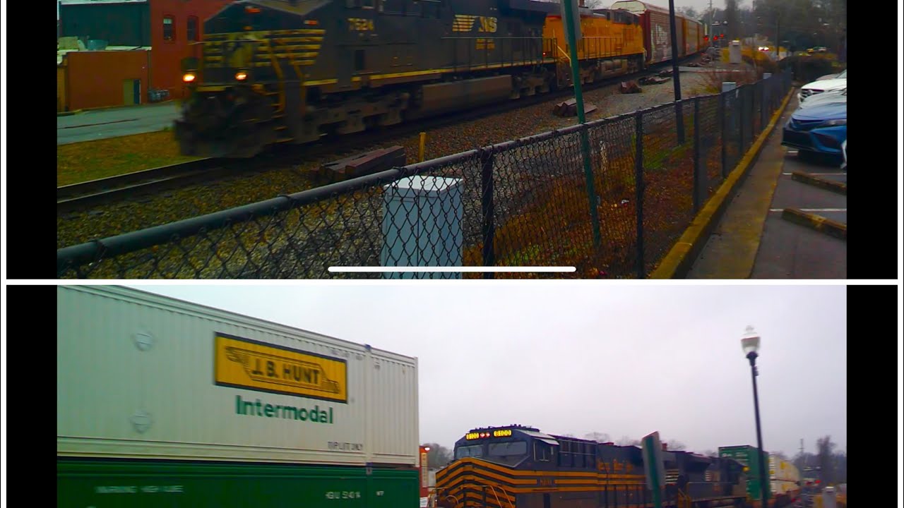 NS 28R: NS 7624 UP 6493 Mid-DPU Heritage Unit 8100 NS 1081 Norcross GA - YouTube
