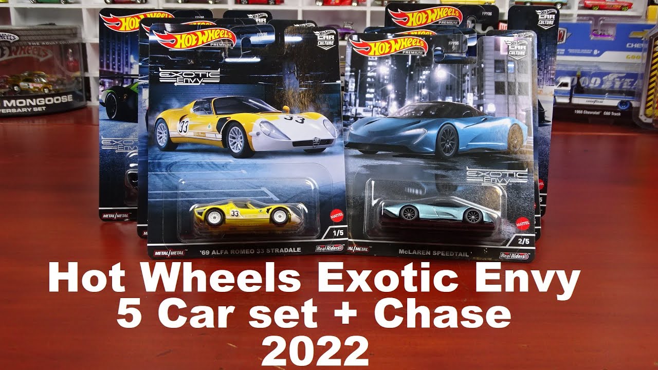 Hot Wheels 2022 Exotic Envy 5 Car Set + Chase - YouTube