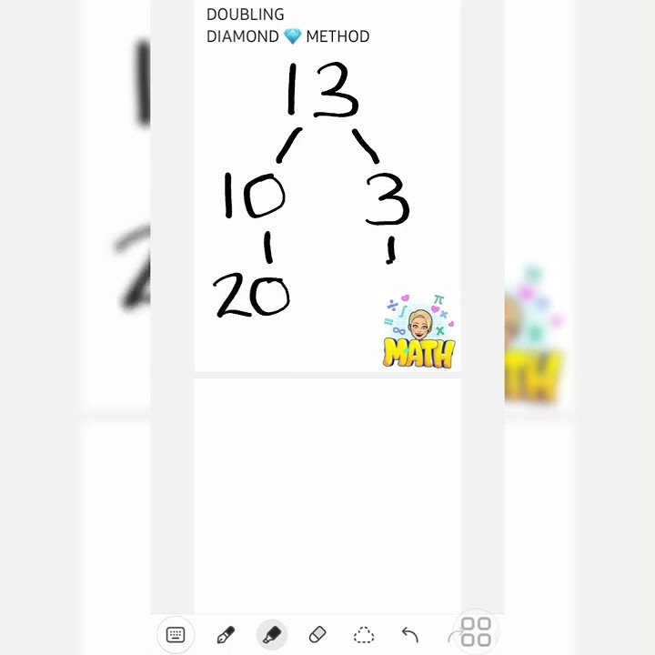 Doubling 2 digit numbers. (💎Diamond method) - YouTube
