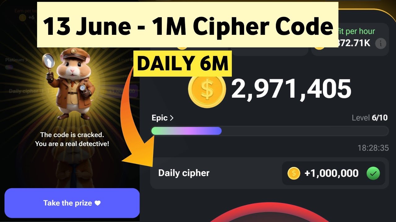 13 June Daily Cipher Code 1M Hamster combat - YouTube