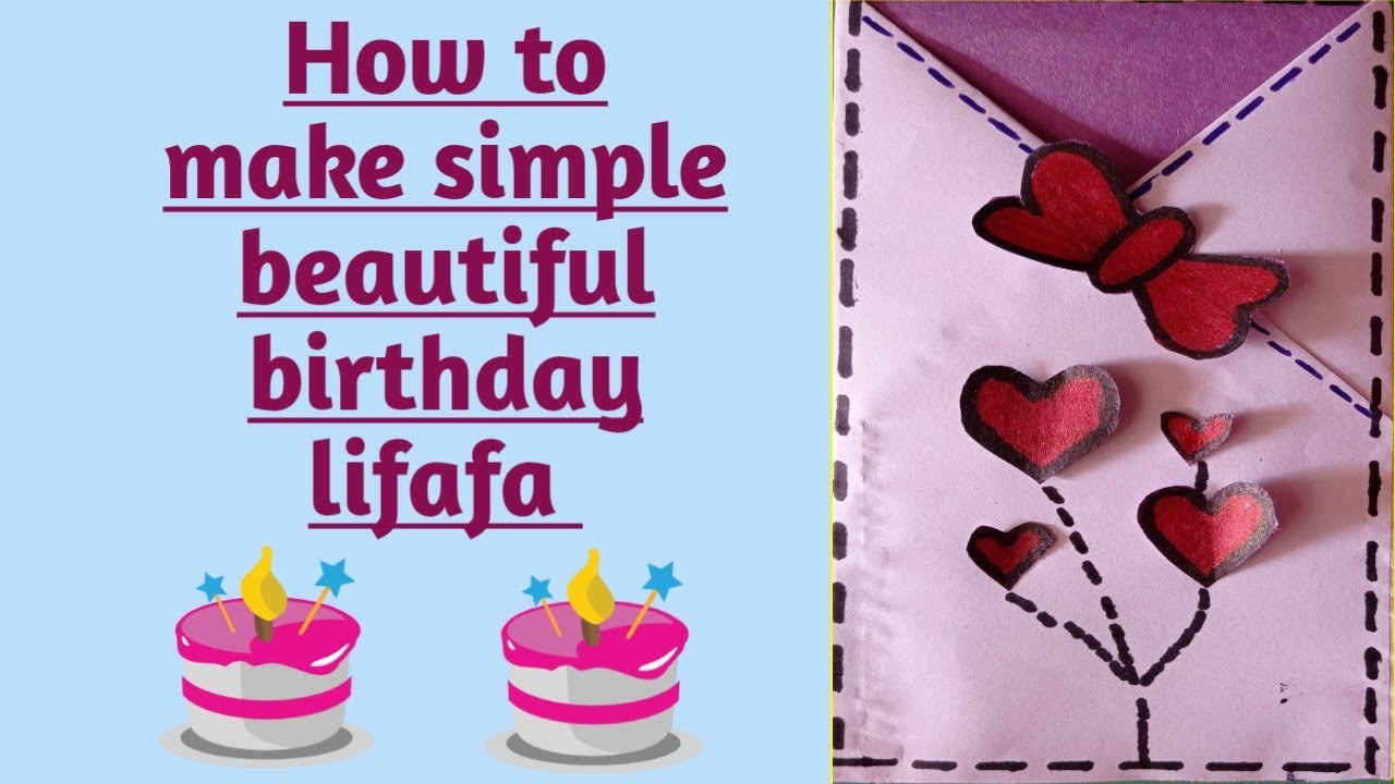 How to make simple beautiful birthday lifafa in easy way | Make ...