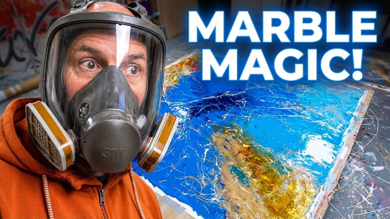 GIANT MARBLE PAINTING EXPERIMENT - LIVE FROM THE STUDIO! - YouTube