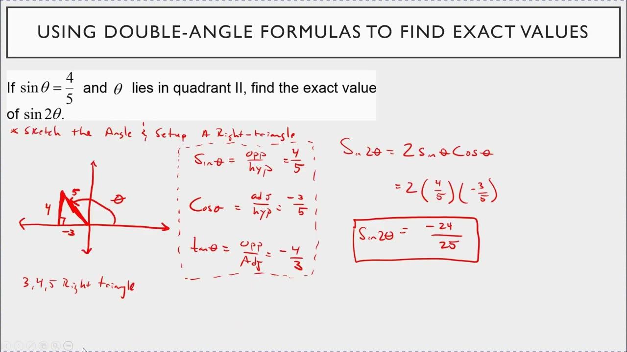 Trigonometry: Double-Angle, Power-Reducing, and Half-Angle Formulas ...