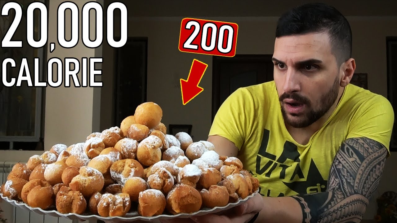20,000 CALORIE CHALLENGE | 200 CASTAGNOLE (Frittelle) Speciale ...