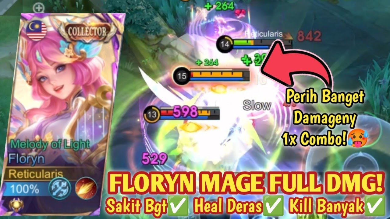 FLORYN DAMAGE NGESELIN BANGET DAMAGENYA PERIH CUY!🥵 BUILD FLORYN ...