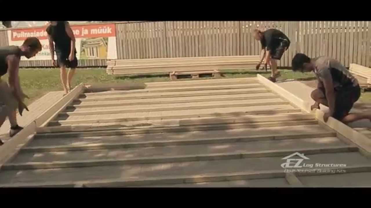 Assembly of the Montana Log Cabin - YouTube