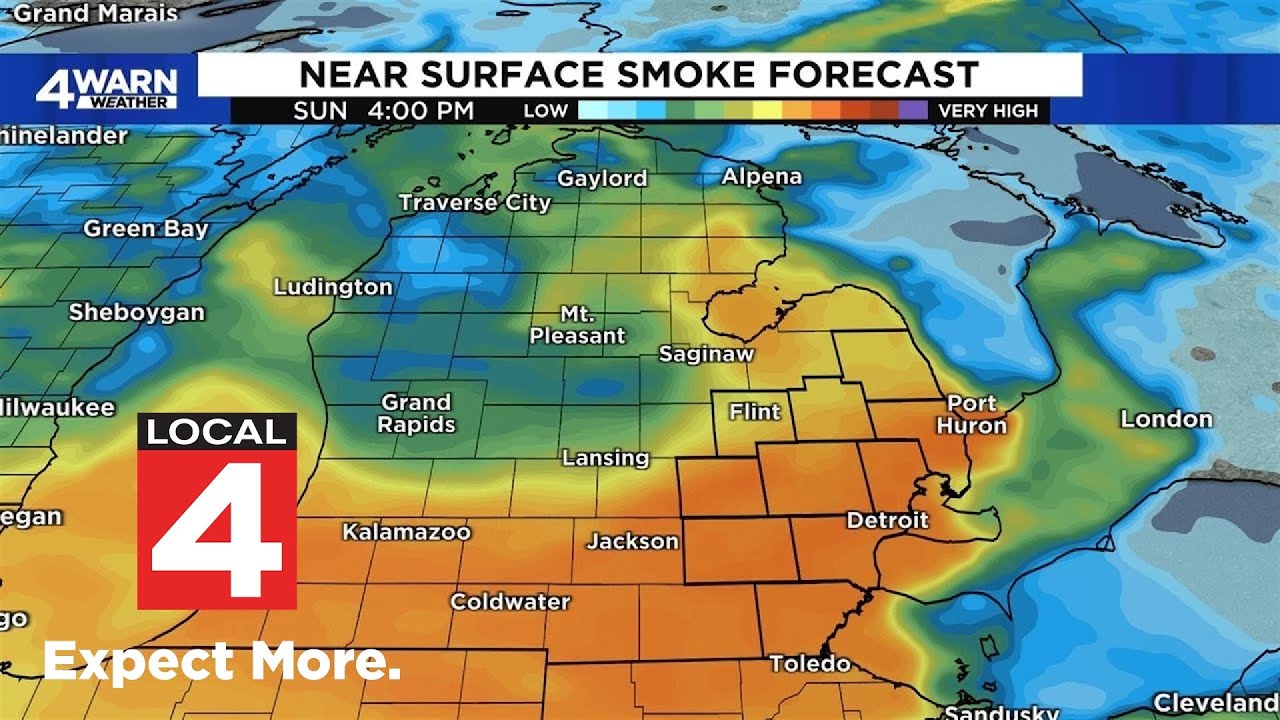 Wildfire smoke will return to Metro Detroit on Sunday, with more storm ...