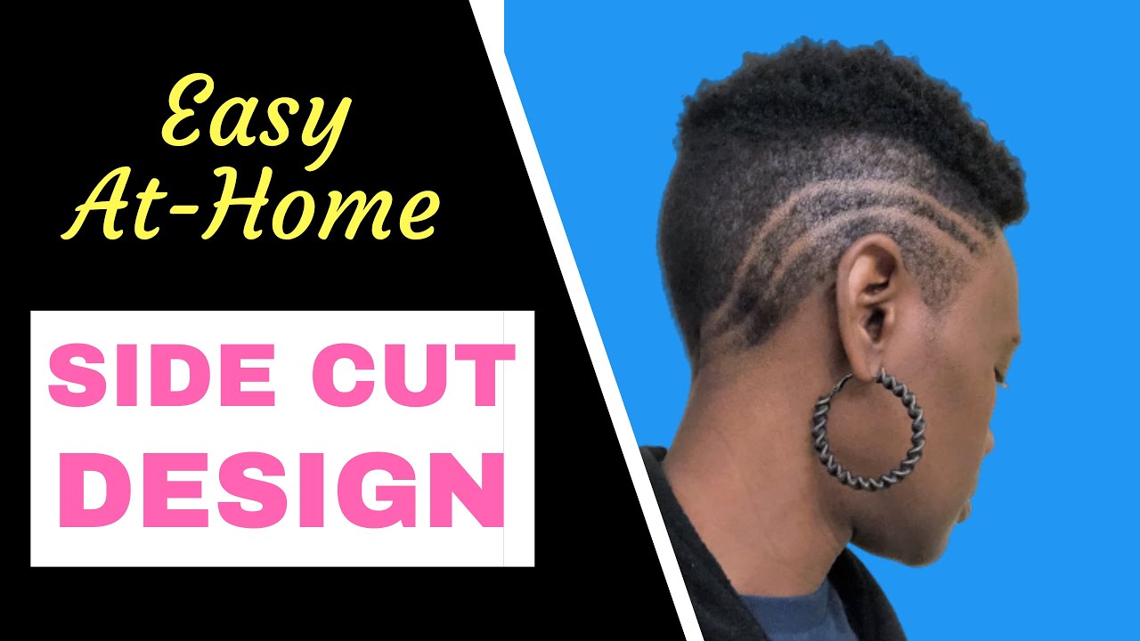 Easy At-Home Side Cut Design | Simple DIY Haircut - YouTube