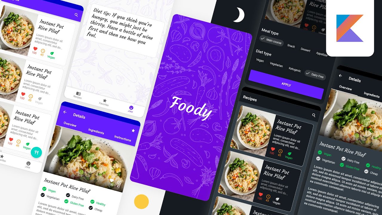 Modern Food Recipes App Android Development With Kotlin Online modern-food-recipes-app-android-development-with-kotlin-online