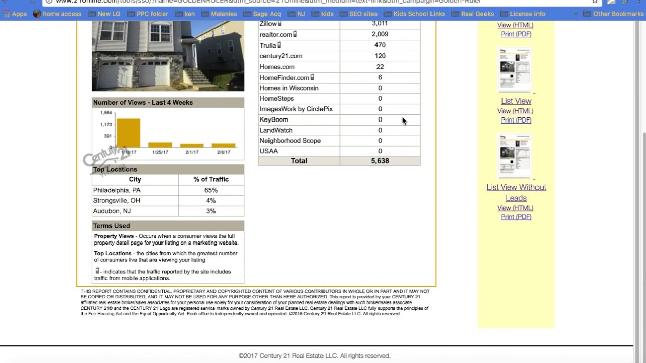 Golden ruler with Century 21 and staying in touch with your seller ...