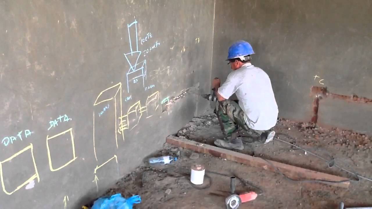 Entubado de pvc 3/4 SAP empotrado - YouTube