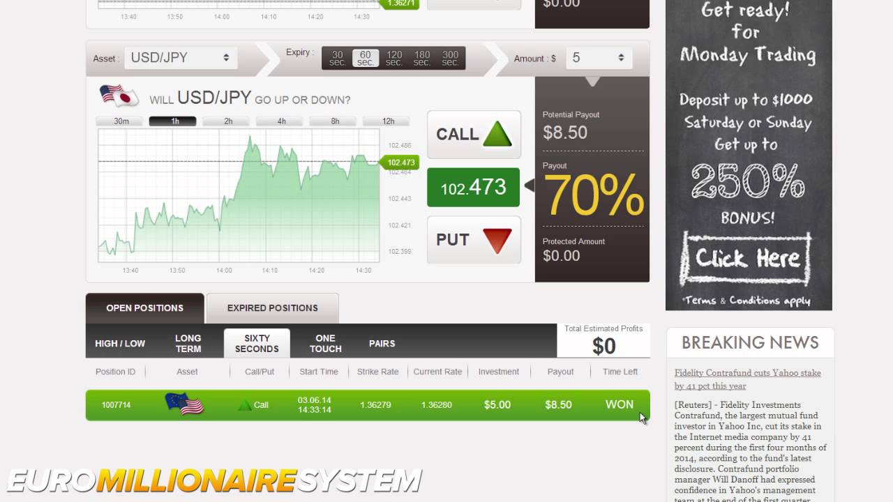 Euro Millionaire System Tutorial - BeeOptions - YouTube