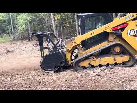 Forestry Mulching with Cat Skid Steer - YouTube