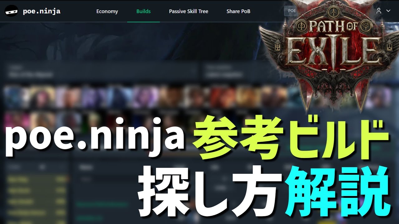 【PoE2】poe.ninjaで参考になるビルドを適切に探そう 解説動画【Path of Exile 2 Rise of the ...