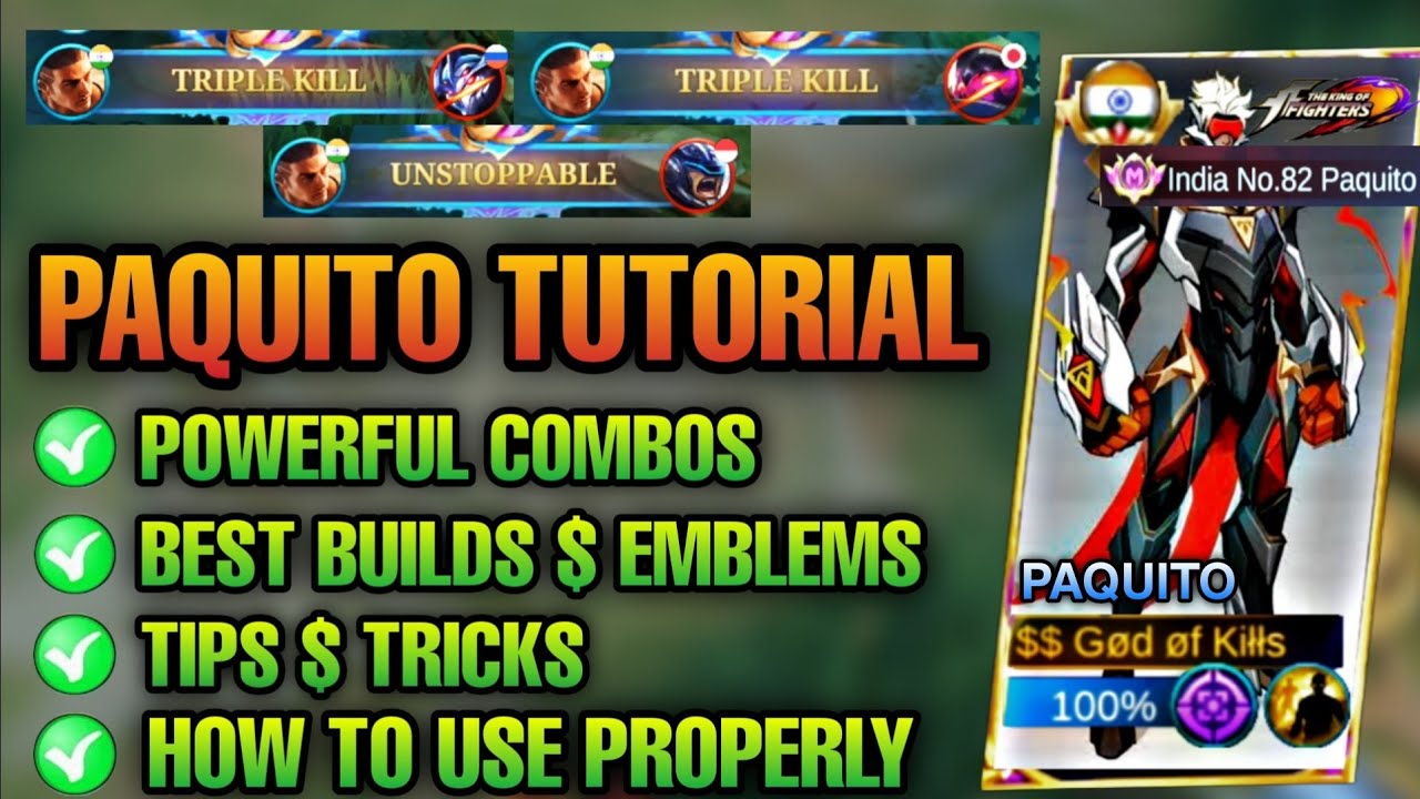 How to Play Paquito | PAQUITO Best Build & Emblem 2024 | MLBB - YouTube