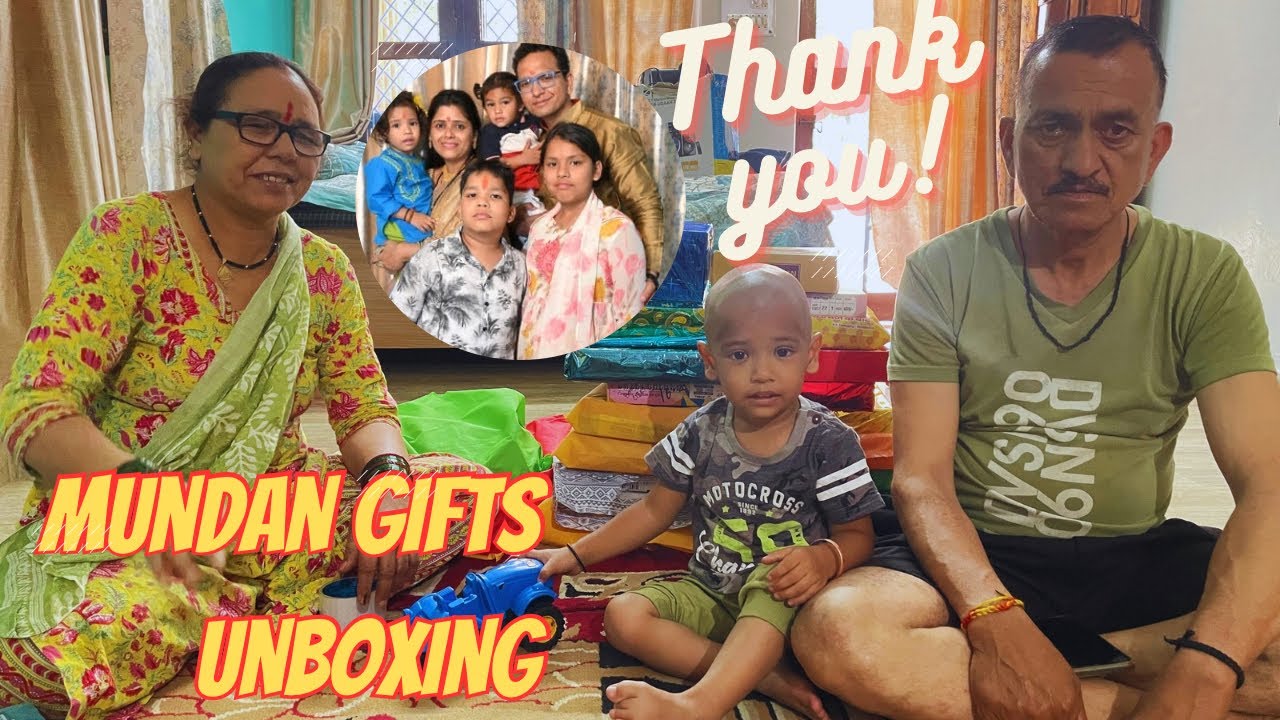 यूवी को मुंडन मे मिली बहुत सारी माला और गिफ्ट🎁|Thank you to all|Mundan ...