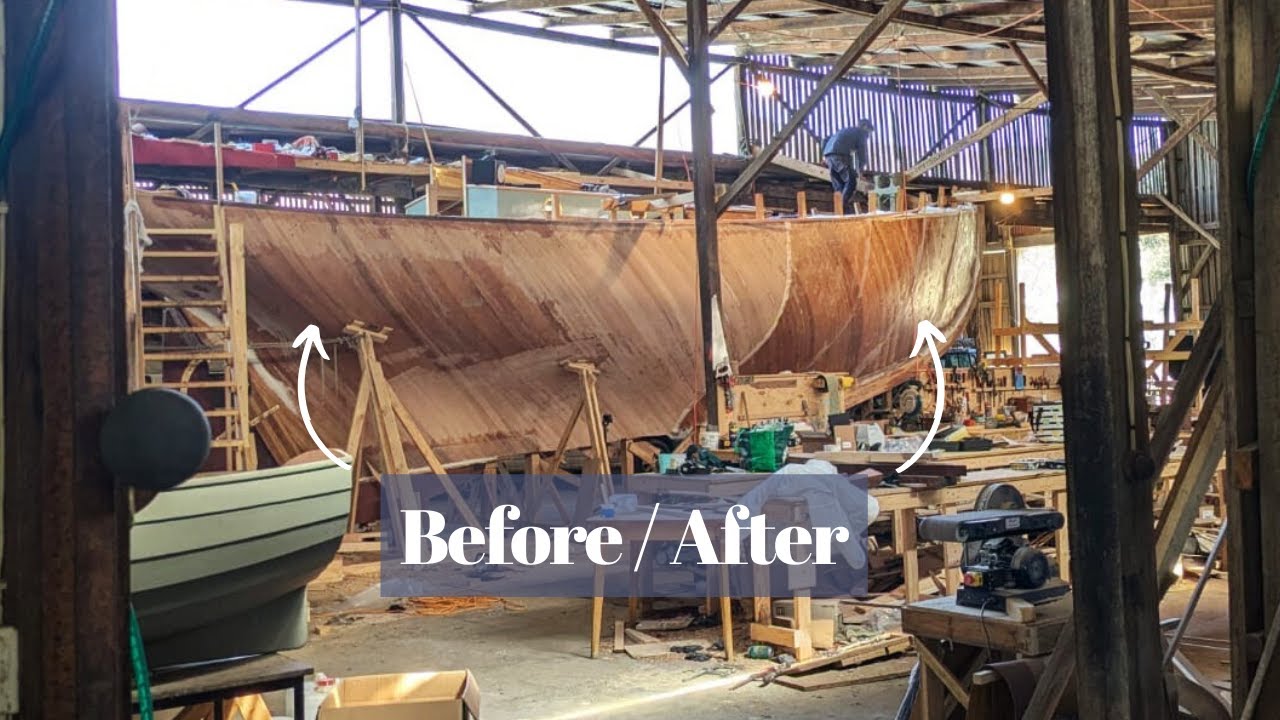Preparing to Fibreglass our hull! Fairing, Peelply and hard work ...