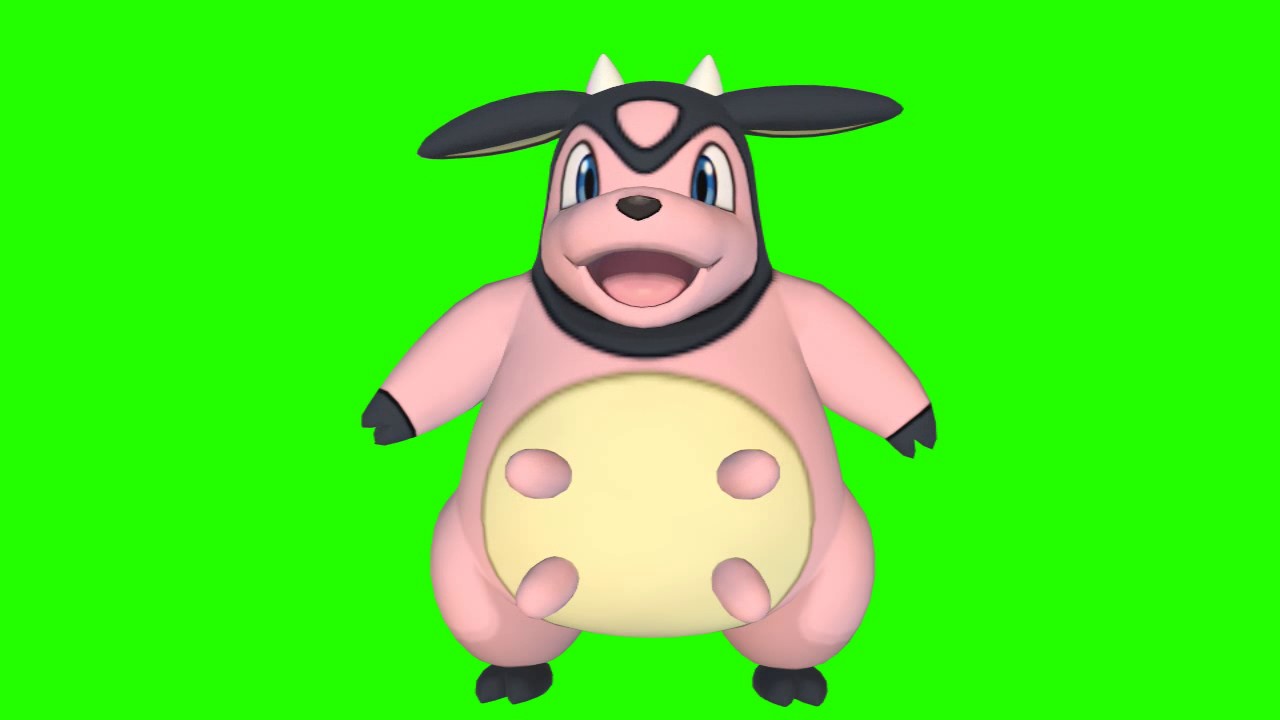 Miltank animated front (pokemon) chroma - YouTube