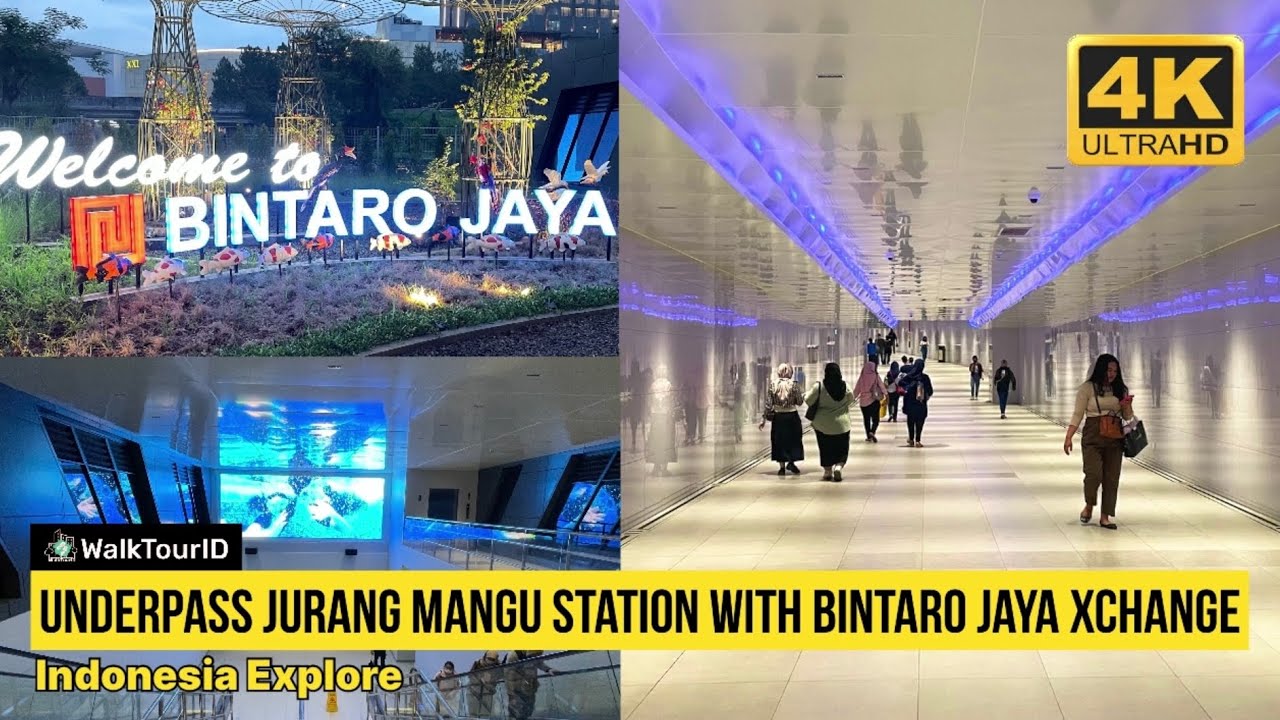 4K/60FPS | Underpass Jurang Mangu Station With Bintaro Jaya XChange ...