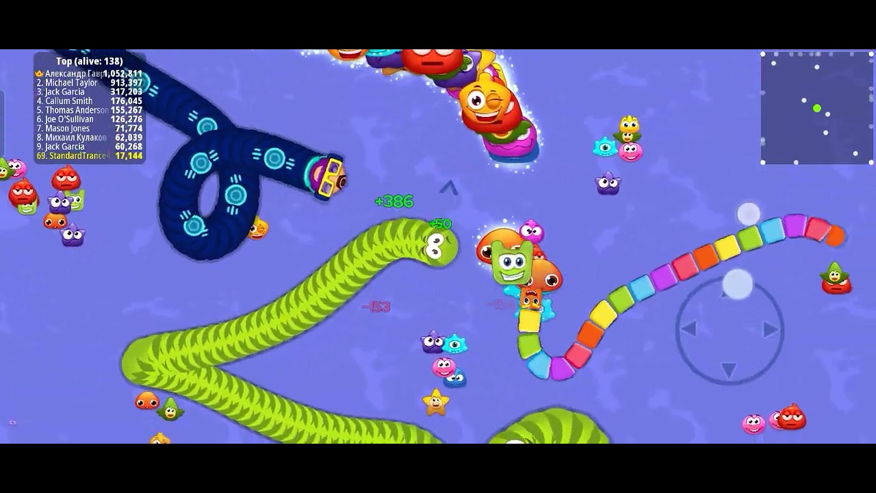 🐍Worm Hunt- Battle Arena Tody 7,6 ,2024 Best Game play Worm Snake. All ...