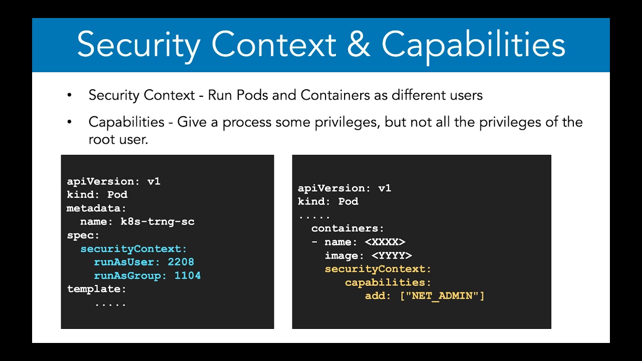 10 4 Security Context & Capabilities - YouTube