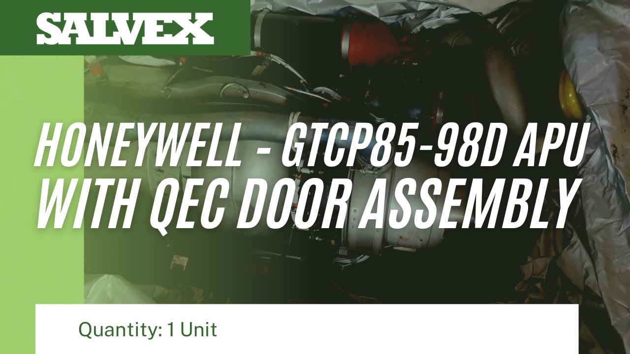 Virtual Product Inspection at Salvex - Honeywell – GTCP85-98D APU with ...