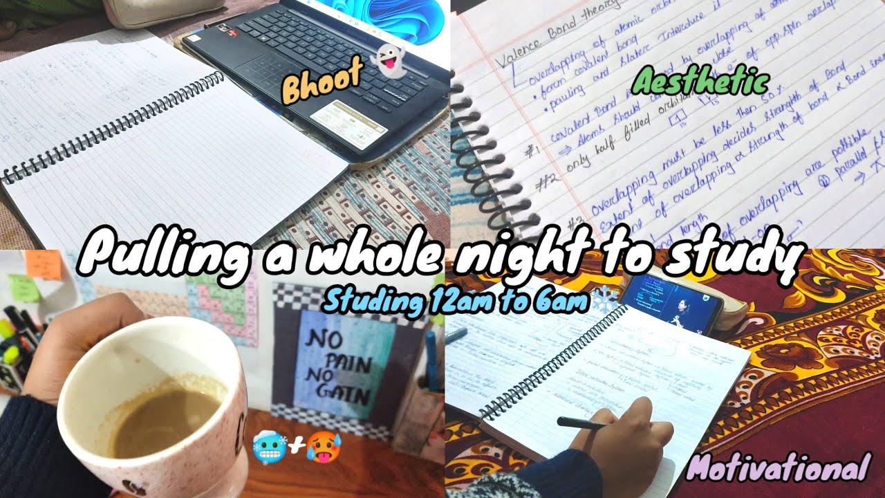 Studing till 6Am from night in winter ⛄ | pulling a whole night to ...