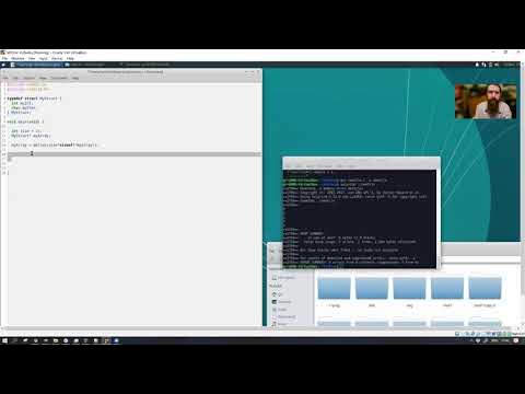 1D struct array malloc() and verify no memory leak with Valgrind (C Programming) - YouTube