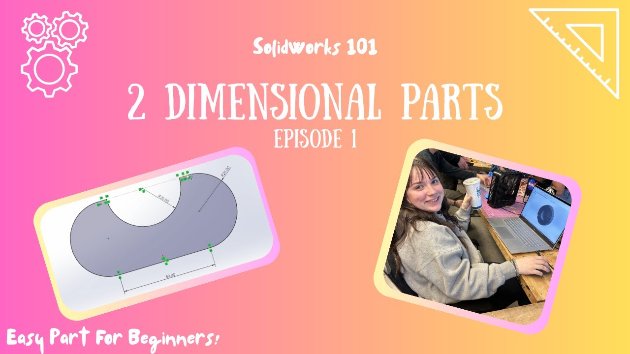 SolidWorks 101: Easy 2D Part (Ep 1) - YouTube