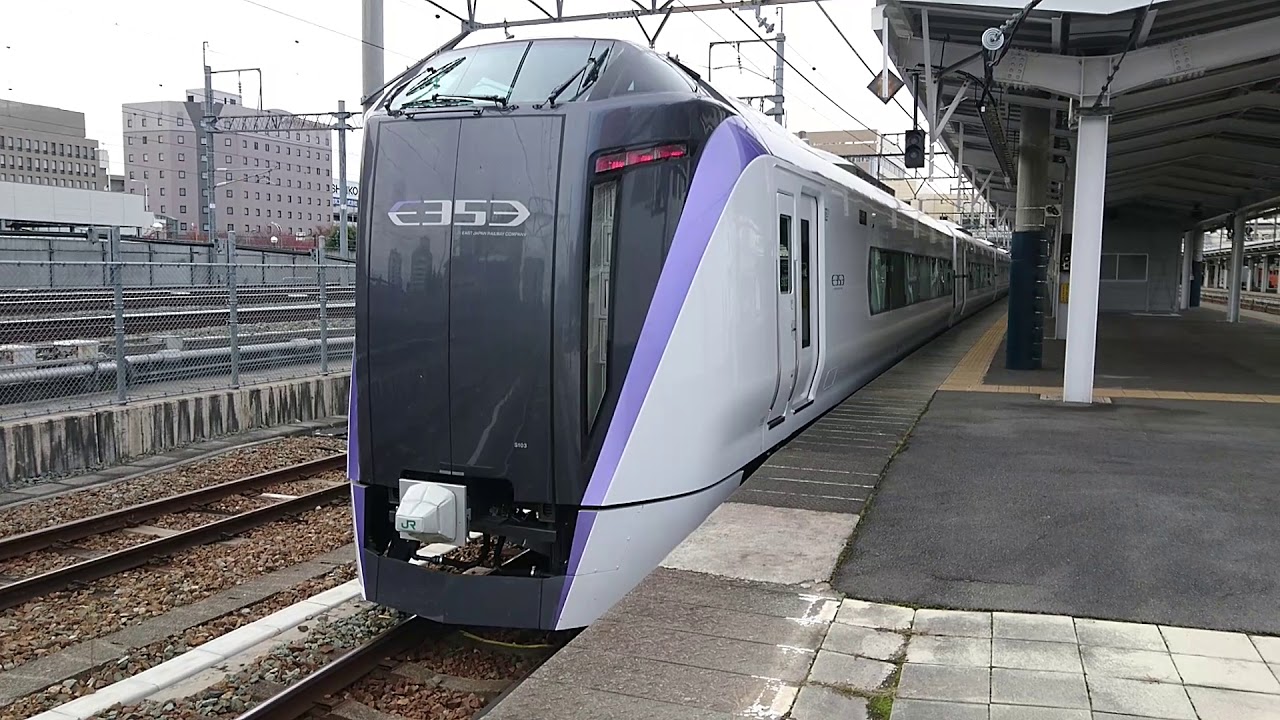 所属先へ回送運転、E353系S103編成+S203編成。(スマホで撮影) - YouTube