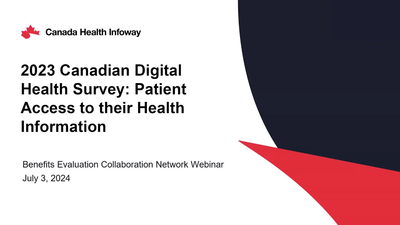 2023 Canadian Digital Health Survey Webinar Series: Patient Access to ...