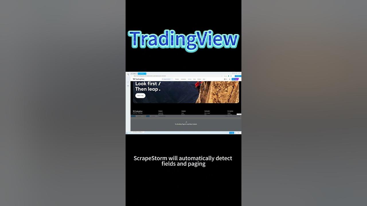 TradingView stock data get! Using ScrapeStorm #shorts #webscraping #stockmarket - YouTube