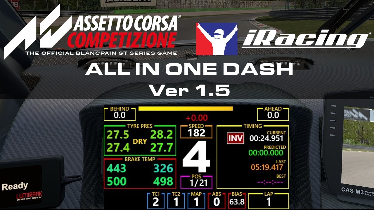 ACC + Iracing "All In One Dash" version 1.5 released! - YouTube