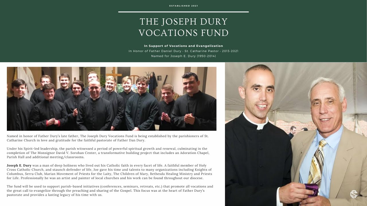 The Joseph Dury Vocations Fund - YouTube