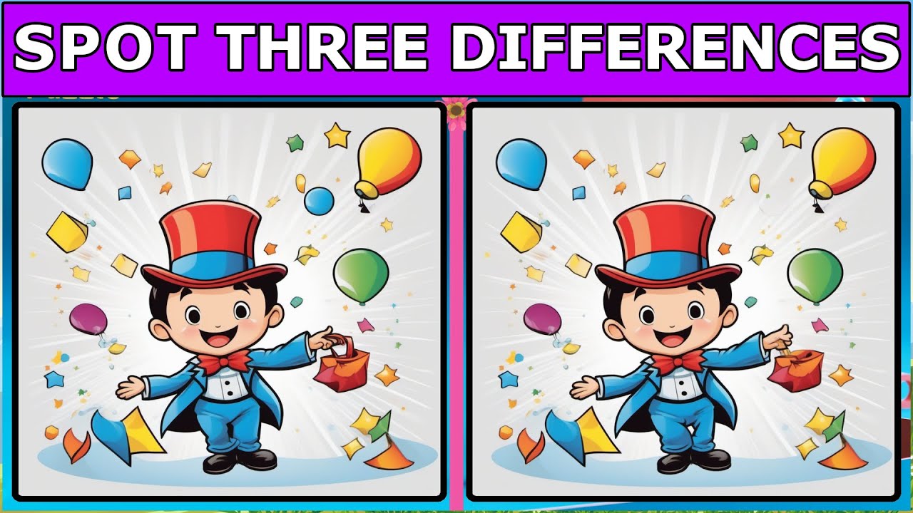 Can You Spot the Three Differences? - Challenging Visual Puzzle Game ...