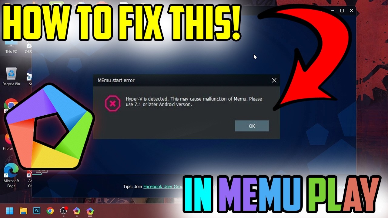 How To Fix Hyper-V Problem In MEmu PLAY - YouTube