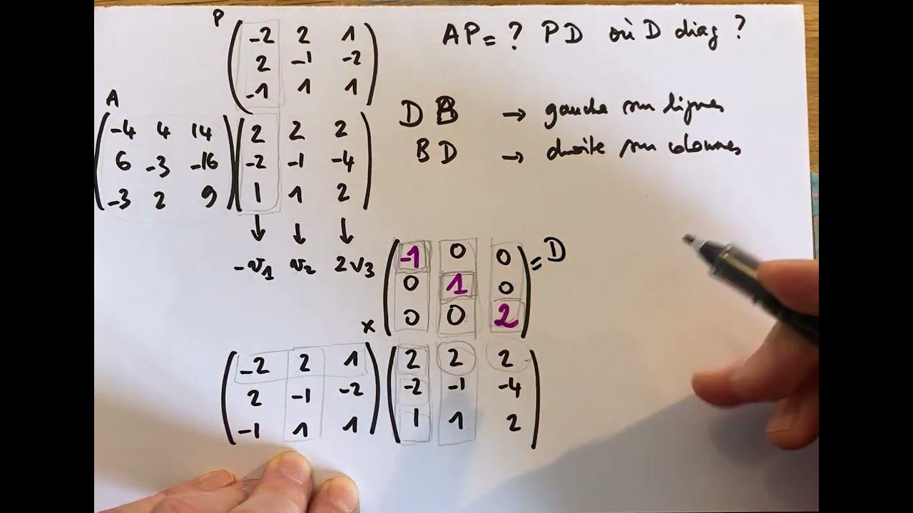 Diagonalisation : introduction découverte avec une matrice 3x3 [Calcul ...