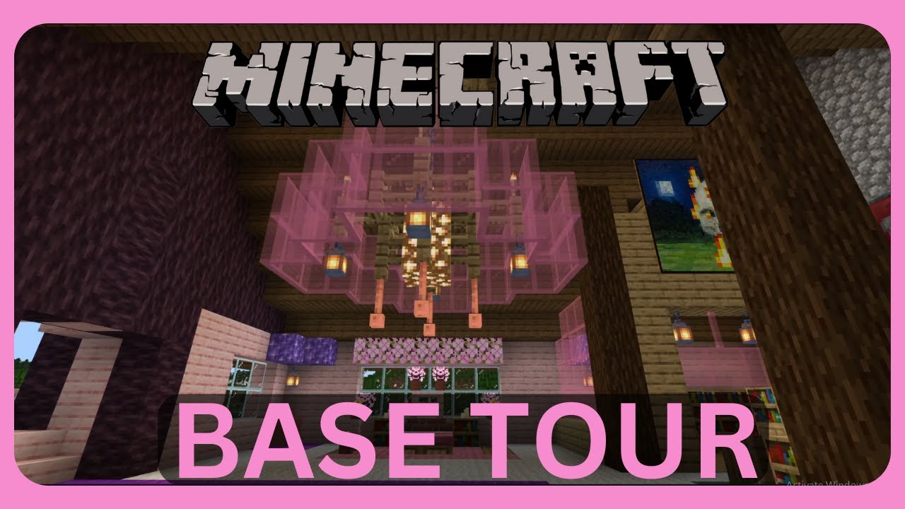 MINECRAFT BASE TOUR - CHERRY TREE HOUSE - YouTube