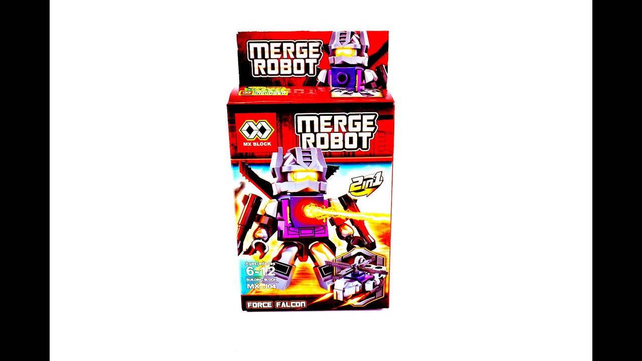 Unoffical LEGO Merge Robot MX BLOCK (FORCE FALCON) lego videos - YouTube