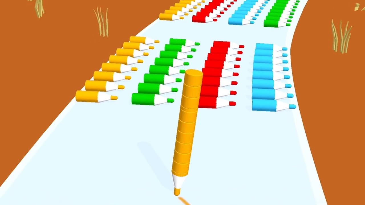 Crayon Rush 3D 🖍️ Relaxing Gameplay (Level 16-20) - YouTube