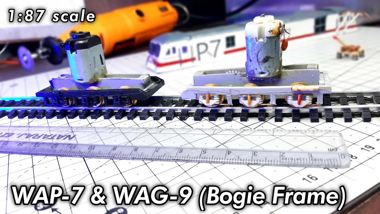 How to make HO(1:87) Scale WAP 7 & WAG 9 Realistic Bogie Frame at Home ...