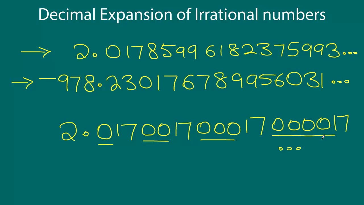 How to do decimal expansion of irrational numbers? - YouTube