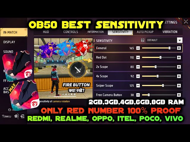 Free Fire OB-50 업데이트 후 새로운 감도 설정 가이드 (2GB-6GB RAM) | Vortex Gaming