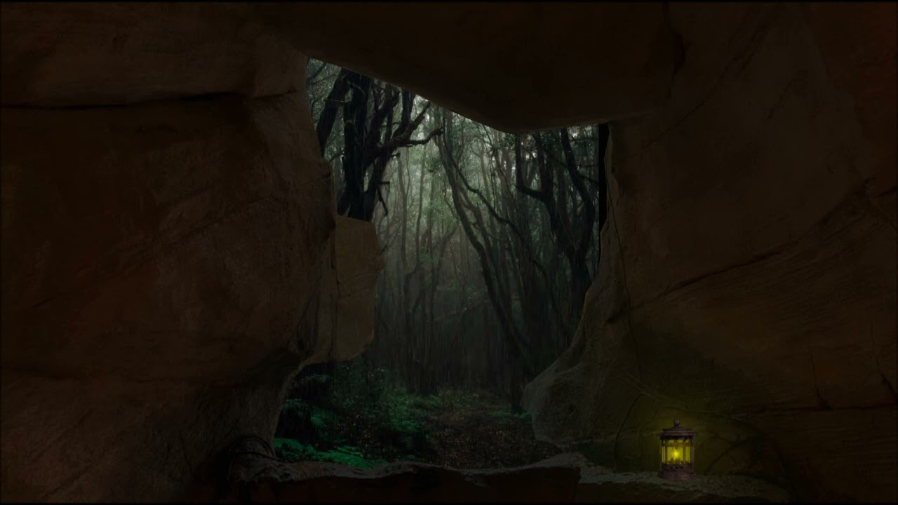 Cozy Cave in the Forest During a Storm - 2 hours Rain Sounds for Sleep ...