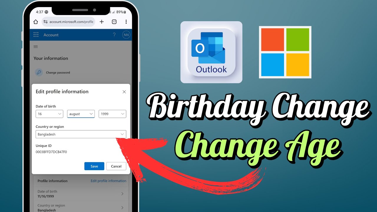 How to Change your Microsoft Account Date of Birth | How to Change ...