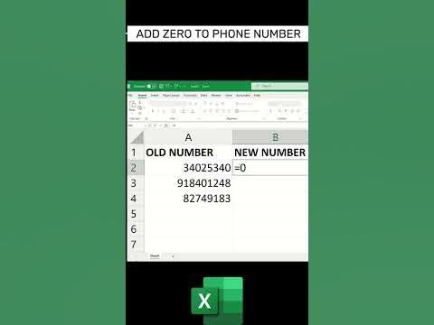 How to add zero before phone number in Excel | Add 0 before phone number @haminh1804 #msexcel ...