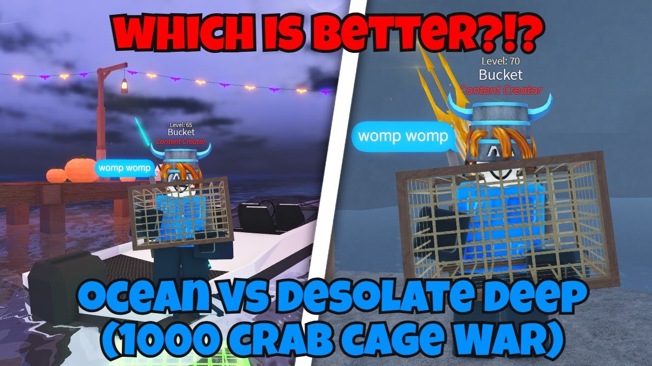 OCEAN VS DEEP DESOLATE CRAB CAGE WAR | Fisch 🎃 - YouTube